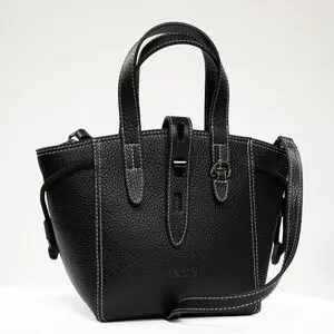 HAMEL ATELIER Spiga Leather Tote Bag - Black