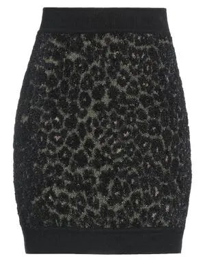 NENETTE Leopard-print Metallic Knit Mini Skirt