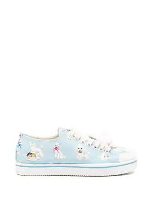 Fiorucci Printed Cotton Sneakers