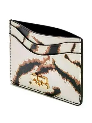 GANNI Bou Zebra-print Card Holder