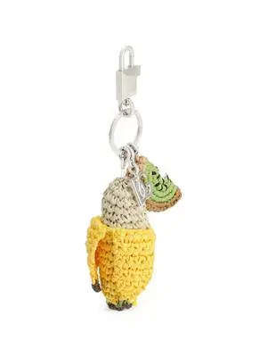 Dolce & Gabbana Metal Keychain With Charms - Yellow