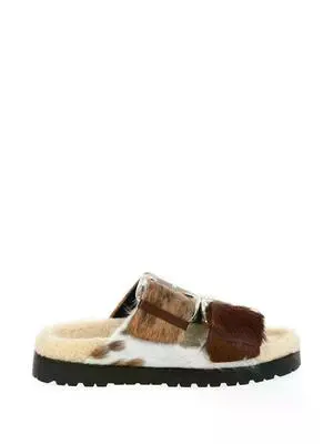 Dsquared2 Buckled Pony-hair Sandals - Brown