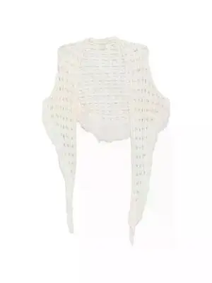 ELOU Fringed Pointelle Sarong - Neutrals