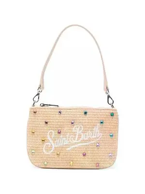 MC2 SAINT BARTH Parisienne Crystal-embellished Clutch Bag