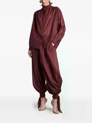 Andamane Oversized Bordeaux Sheer Shirt