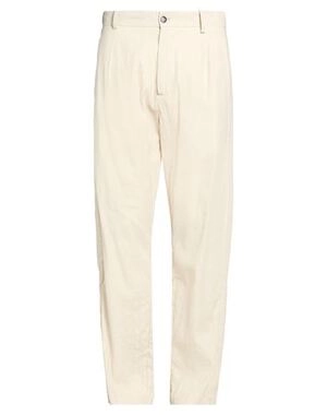 Masnada Cotton, Linen, And Paper Pants - Cream