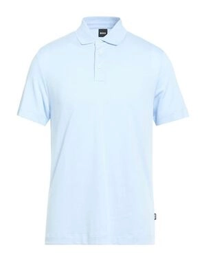 BOSS Polo Shirt Size Lyocell, Cotton - Blue