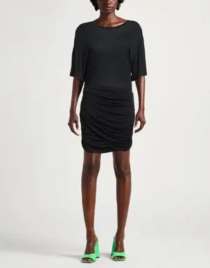 DONDUP Draped Mini Dress In Viscose, Modal, And Silk