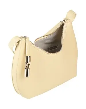 Furla Leather Hobo Bag With Adjustable Shoulder Strap - Yellow