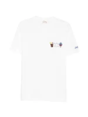 MC2 SAINT BARTH Embroidered Crew-neck T-shirt - White