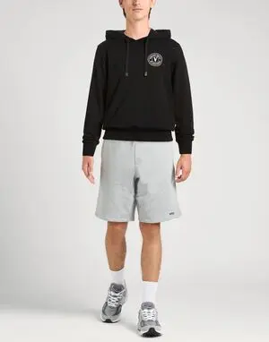 Versace Embroidered Logo Cotton Hoodie - Black