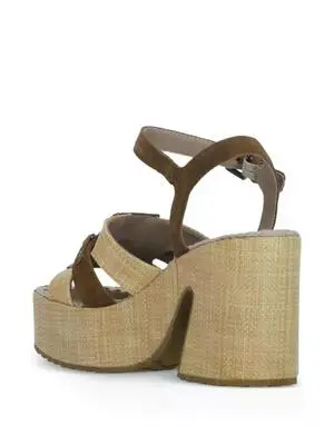 Mou Logo-plaque Crochet-trim Sandals