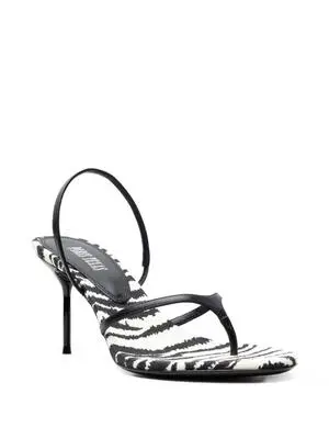 Paris Texas Lidia Zebra-print Stiletto Sandals