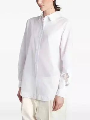 Magda Butrym Lace Trimmed Cut-out Shirt