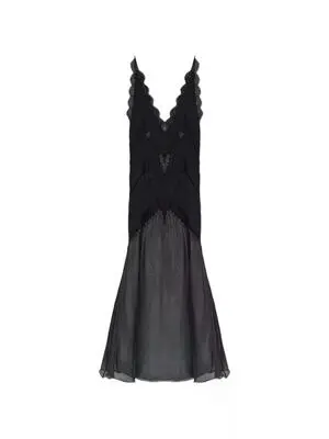 TOM FORD Lace-trimmed Sheer Panel Dress