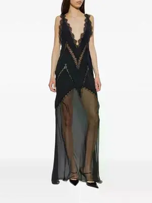 TOM FORD Lace-trimmed Sheer Panel Dress