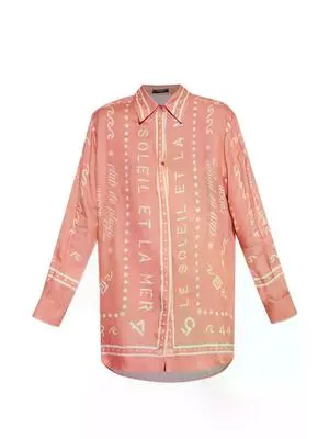 Balmain Graphic Print Shirt - Pink