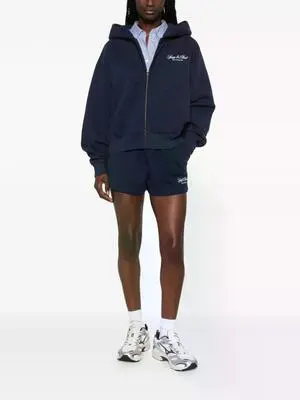 SPORTY & RICH Logo-embroidered Drawstring Shorts