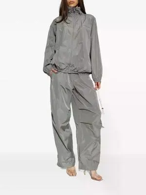 Alexander Wang Elasticated Drawstring Waist Wide Leg Track Pants - Grey