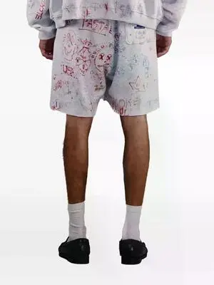 PALY Hollywood Graffiti Print Drawstring Shorts