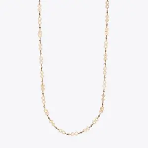 Tory Burch Forget Me Not Long Necklace - Tory Gold