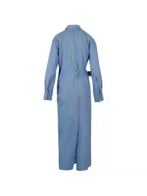 BALOSSA Evelin Pinstriped Wrap Dress