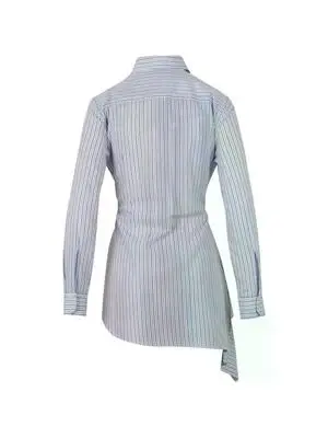 BALOSSA Asymmetric Striped Shirt - Blue