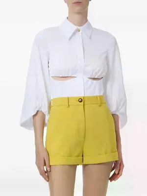 Elisabetta Franchi Cut-out Balloon Sleeve Shirt