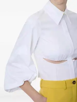 Elisabetta Franchi Cut-out Balloon Sleeve Shirt