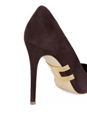Elisabetta Franchi Suede Pointed Toe Stiletto Pumps