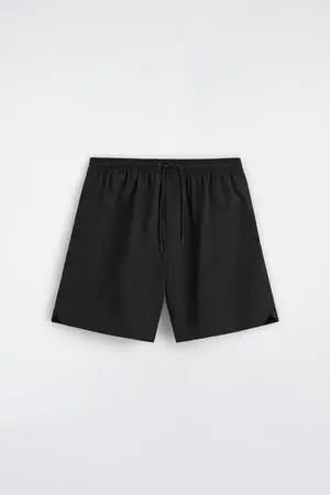 Cos Wide-leg Drawstring Swim Shorts - Black