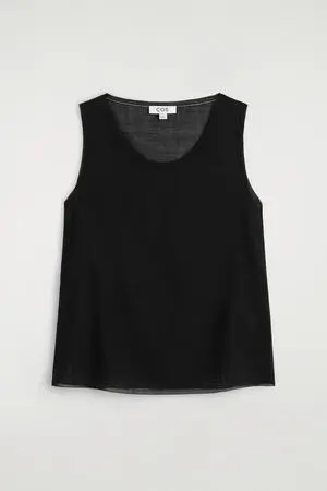 Cos Semi-sheer Layered Wool Top