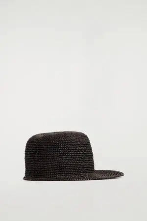 Cos Woven Paper Cap - Brown