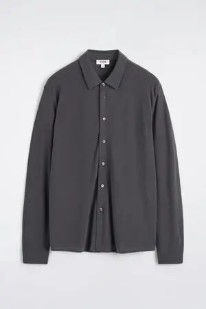 Cos Draped Cotton-jersey Shirt