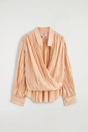 Women's Pleated Silk Blouse