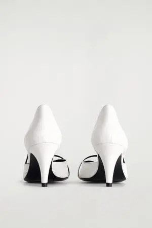 Cos Strap-detail Leather Pumps - White