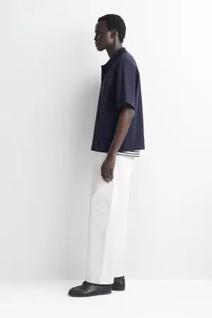 Cos Snap-button Cotton Polo Shirt