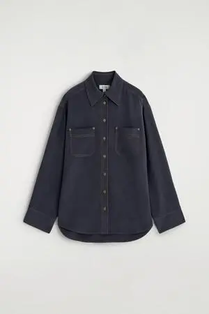 Cos Denim-effect Silk Shirt