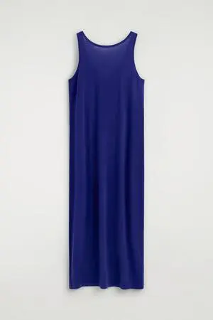 Cos Rounded Merino Wool Maxi Dress - Blue