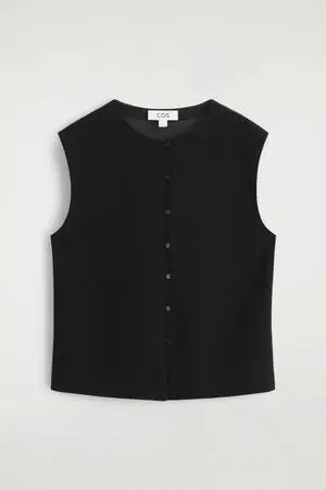 Cos Buttoned Knitted Top