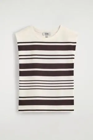 Cos Folded-shoulder Cotton-jersey Tank Top - White