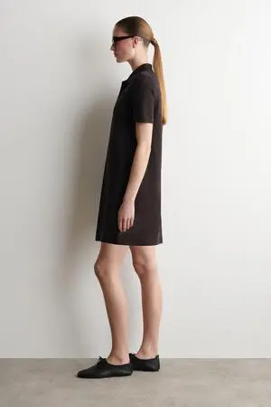 Cos Knitted Cotton Mini Dress With Utility Pockets