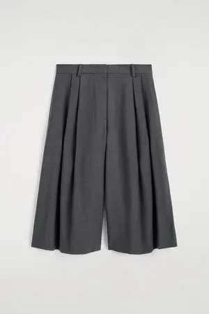Cos Pleated Wool-blend Culottes