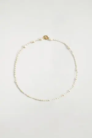 Cos Irregular Freshwater Pearl Necklace - Gold