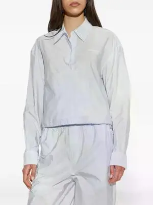 Alexander Wang Pinstriped Logo Blouse