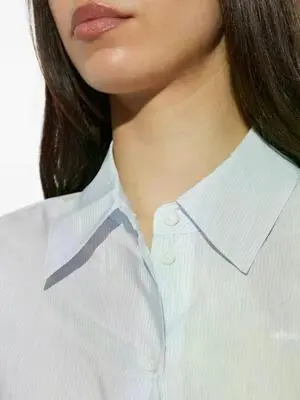 Alexander Wang Pinstriped Logo Blouse