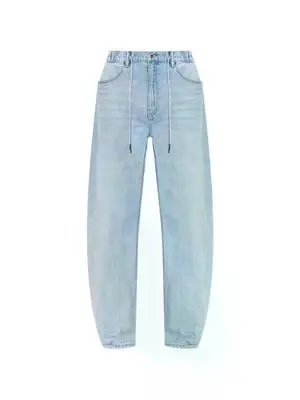 Alexander Wang Crystal-embellished Drawstring Jeans