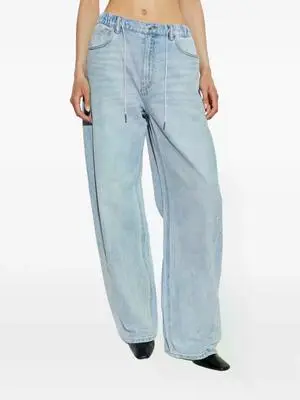 Alexander Wang Crystal-embellished Drawstring Jeans