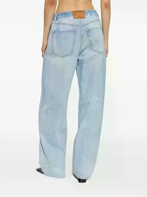 Alexander Wang Crystal-embellished Drawstring Jeans