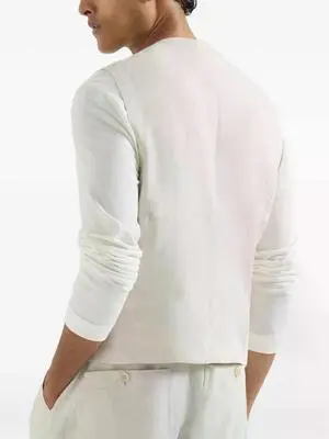 Brunello Cucinelli Linen Micro Chevron Waistcoat